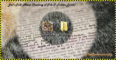 Vbscript How To Check If File Folder Exists The Revisionist