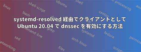 Systemd Resolved 経由でクライアントとして Ubuntu 2004 で Dnssec を有効にする方法 Linux Qanda 百科事典