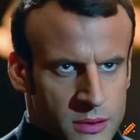Poster For Action Film Featuring Emmanuel Macron In The Matrix On Craiyon