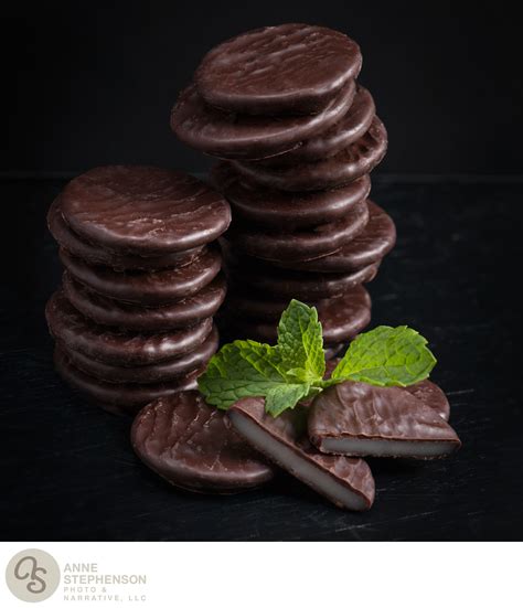 Stacks Of Mint Wafer Candies Denver Food Photographer Anne Stephenson