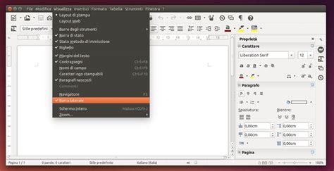 Libreoffice 42 Come Attivare La Sidebar Linux Freedom