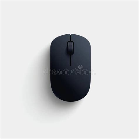 Black Computer Mouse On A Light Background With Minimalist Design Perfect For Modern Workspaces