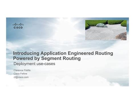 Introducing Application Engineered Routing Powered By Segment Routing Ppt