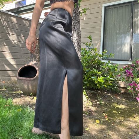 Harolds Skirts Vintage Classic Black Maxi Skirt With Slits Poshmark