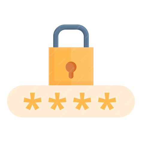 Premium Vector Password Protection Icon Cartoon Of Password