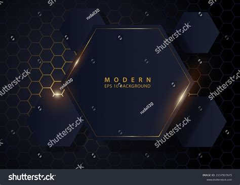 Luxurious Abstract Hexagonal Shapes Background Vector Stock Vector Royalty Free 2157927675