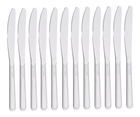 12 Faca Mesa Búzios 20 5cm S Ponta Inox Búzios Tramontina