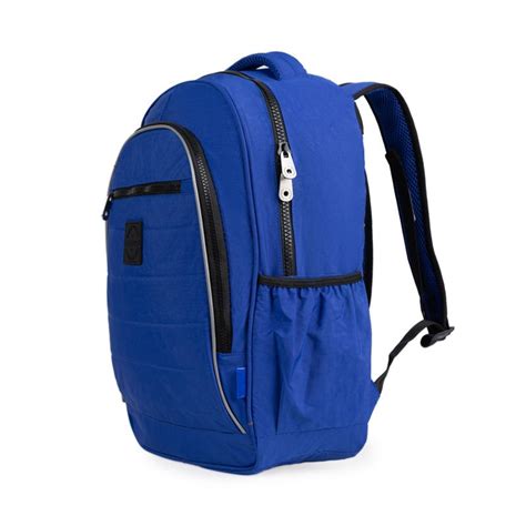 Mochila Escolar Juvenil Masculina Color Block Ii Azul Escuro