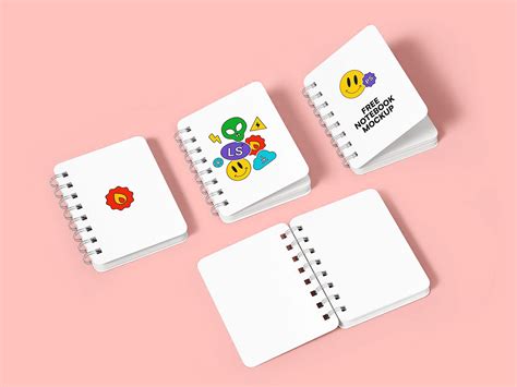 Spiral Notebook Free Mockup Set — Free Mockup World