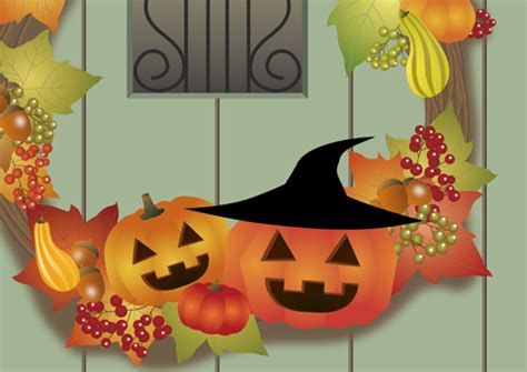 ハロウィンリース 素材イラスト 彩クリWEB