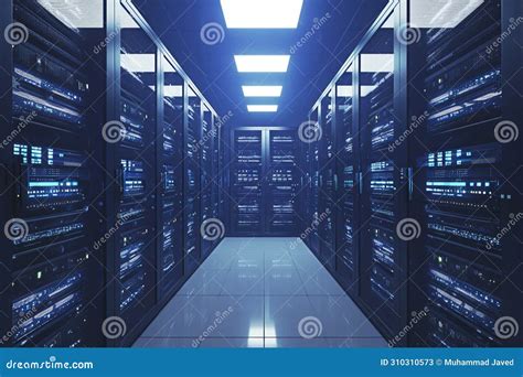 Network Security Computer Racks In A High Tech Data Center Stock Illustration Illustration Of