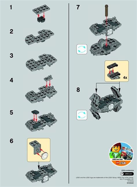 LEGO TIE Advanced Prototype Instructions 30275 Star Wars Lego Star
