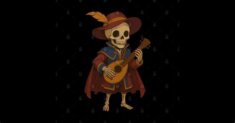 Cute Bard Skeleton Bard Skeleton Sticker Teepublic