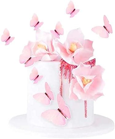 MEETOZ Butterfly Cake Toppers Decorations 1 Big Happy Birthday Cake