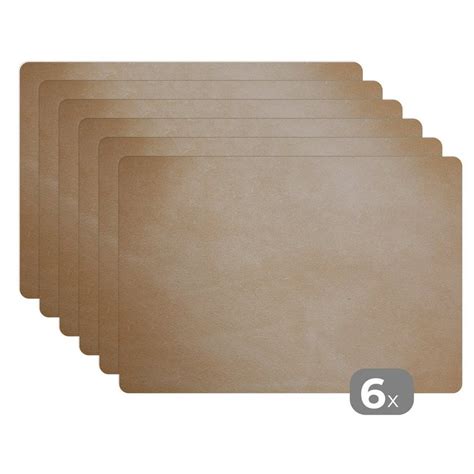 Platzset Leder Strukturiert Lederoptik Beige Muchowow 6 St