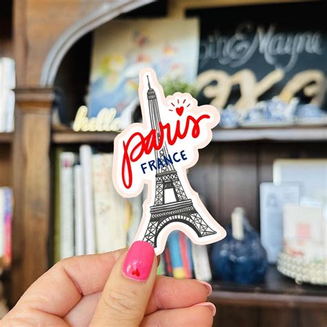 Eiffel Tower Vinyl Sticker Water Bottle Decal Travel Sticker Paris