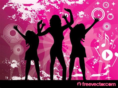 Disco Girls Vector Art And Graphics