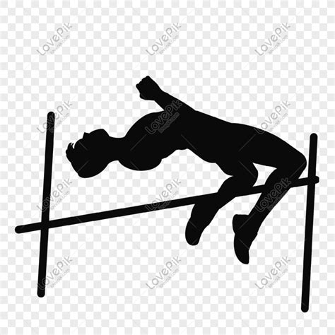 High Jump Sport Silhouette High Material Jumping Silhouette Png