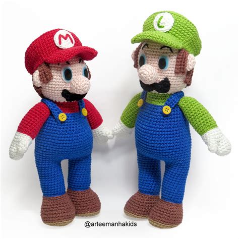 Receita em PDF Bonecos Mário e Luigi Elo7 Produtos Especiais