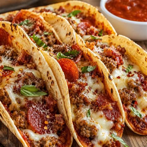 Meat Lovers Pizza Tacos Crispy Cheesy Ready Fast My Home Made Recipe