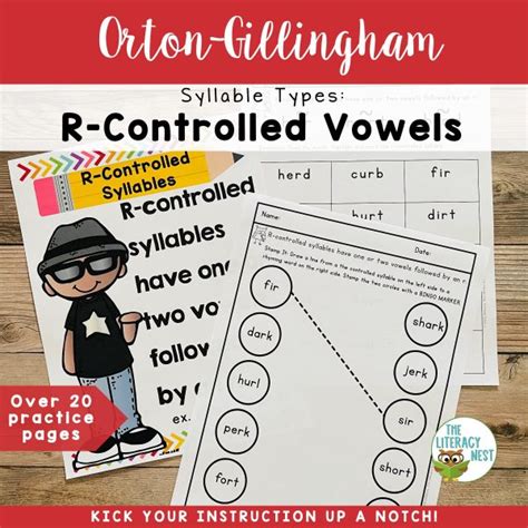 Syllable Types R Controlled Vowels For Orton Gillingham Lesson Plans The Literacy Nest
