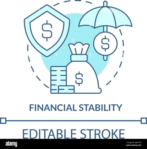 Financial Stability Turquoise Concept Icon Stock Vector Image And Art Alamy