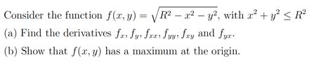 Solved Consider The Function Fx Y R2 R2 X2 Y2