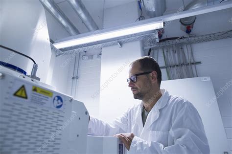 Lab Assistant Working On Equipment Stock Image F0119300 Science
