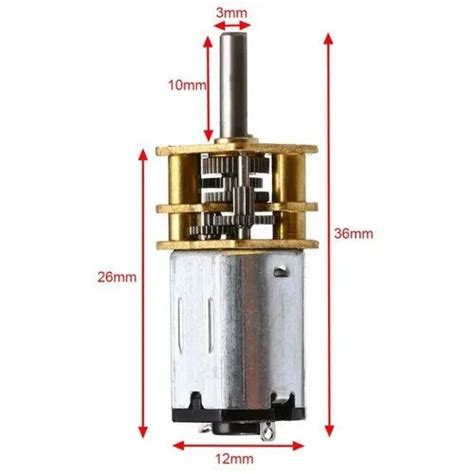 Dc 6v 30rpm Micro Speed Reduction Gear Motor Metal Gearbox Wheel Shaft