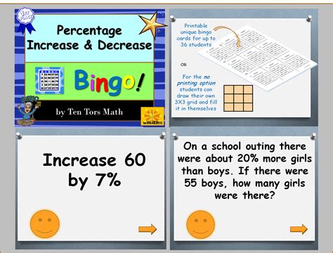 Percentage Increase And Decrease Activity Made By Teachers