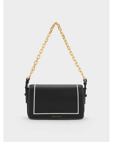 Charles And Keith Astra Chain Handle Bag In White Lyst