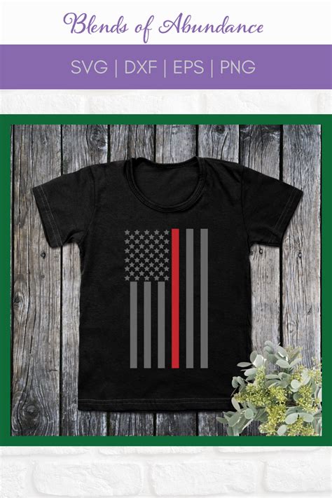Fire Fighter Flag Svg For Fireman T Thin Red Line Distressed Flag
