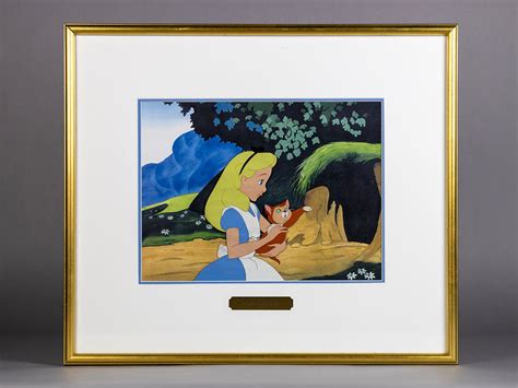 Alice In Wonderland Production Animation Cel With Background 1951 Disn