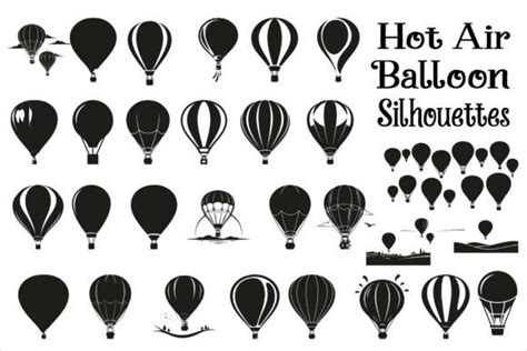 High Quality Hot Air Balloon Silhouettes Graphic By Lasercutpro