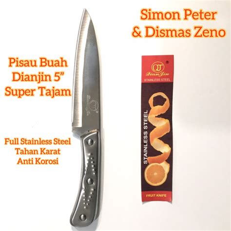 Jual Pisau Buah Full Stainless Steel DIANJIN QIANJIN 5 Inch Super