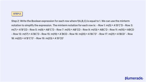 Solved 5 Find The Minimum Boolean Expression For The Table Shown
