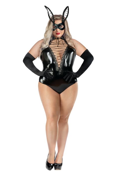 Masked Bunny Black Plus Size Starlinela And Party King Costumes