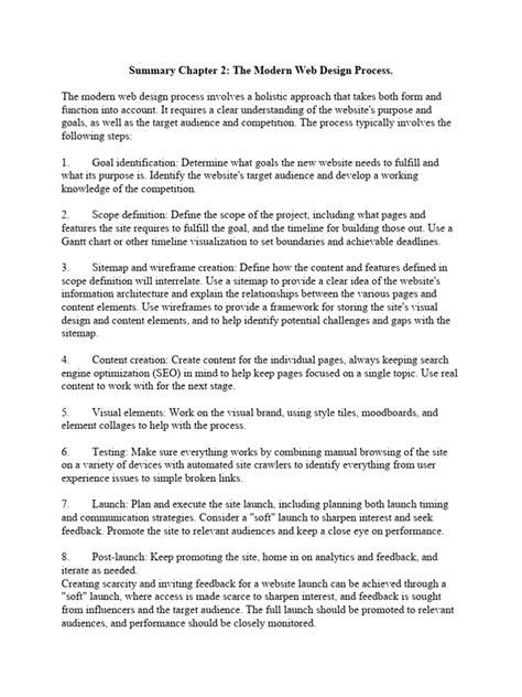 Summary Chapter 2 Pdf Websites Web Design