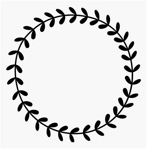 Leaf Border Black And White