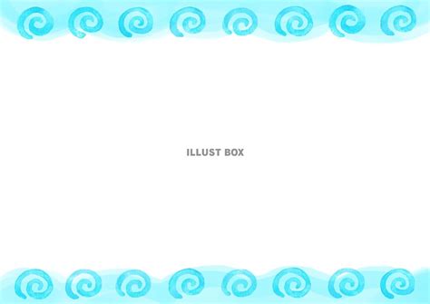 無料イラスト 水彩の渦巻のフレーム2