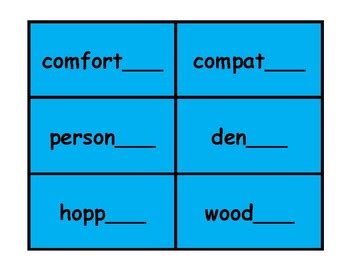 Suffix Sorting By A W Creations TPT