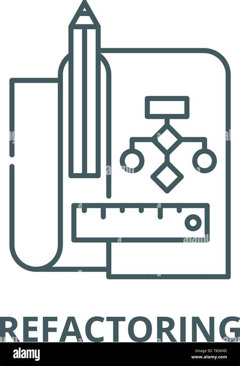 Refactoring Vector Line Icon Linear Concept Outline Sign Symbol
