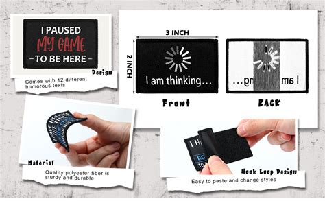 Haull 24 Pcs Funny Sayings Patches Loop And Hook Set Sew On