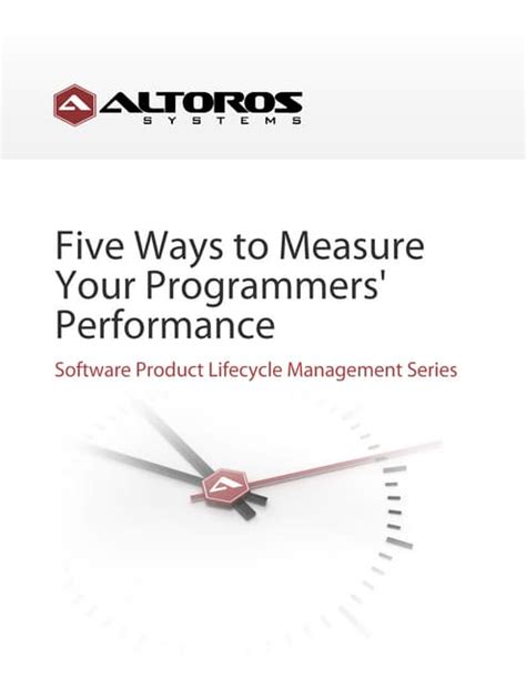 Five Ways To Measure Your Programmers Performance Pdf