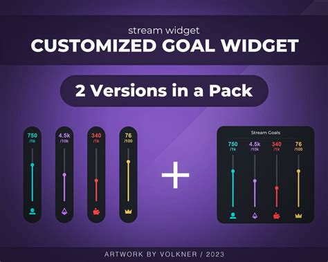 Twitch Goals Widget Twitch Sub Goal Subfollowertipscheer