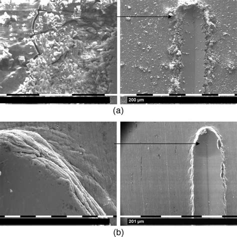 Sem Observations Of Scratches A Treated B Non Treated Aluminium Download Scientific