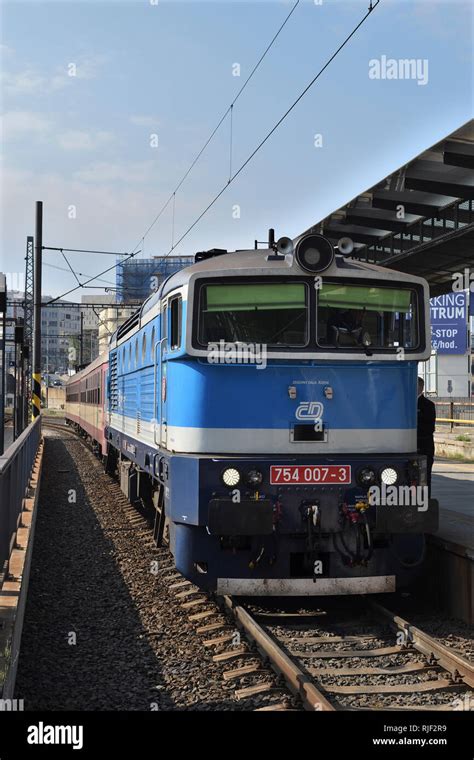 Class 754 Diesel Electric Locomotiveprague Mainczech Republic Stock