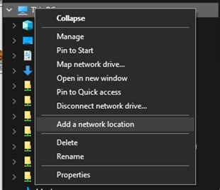 Signage Admins RDV Kiosk Adding Network Locations To File Explorer RDV