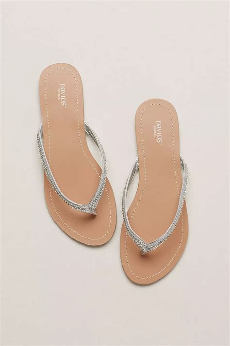 Crystal Embellished Thong Sandal Davids Bridal