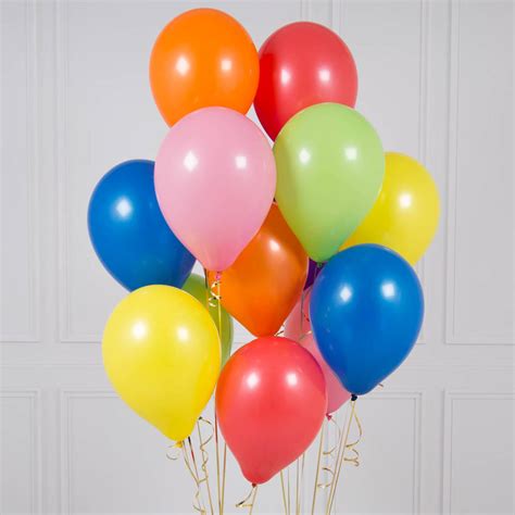 Pack Of 14 Rainbow Bright Party Balloons By Bubblegum Balloons Notonthehighstreet